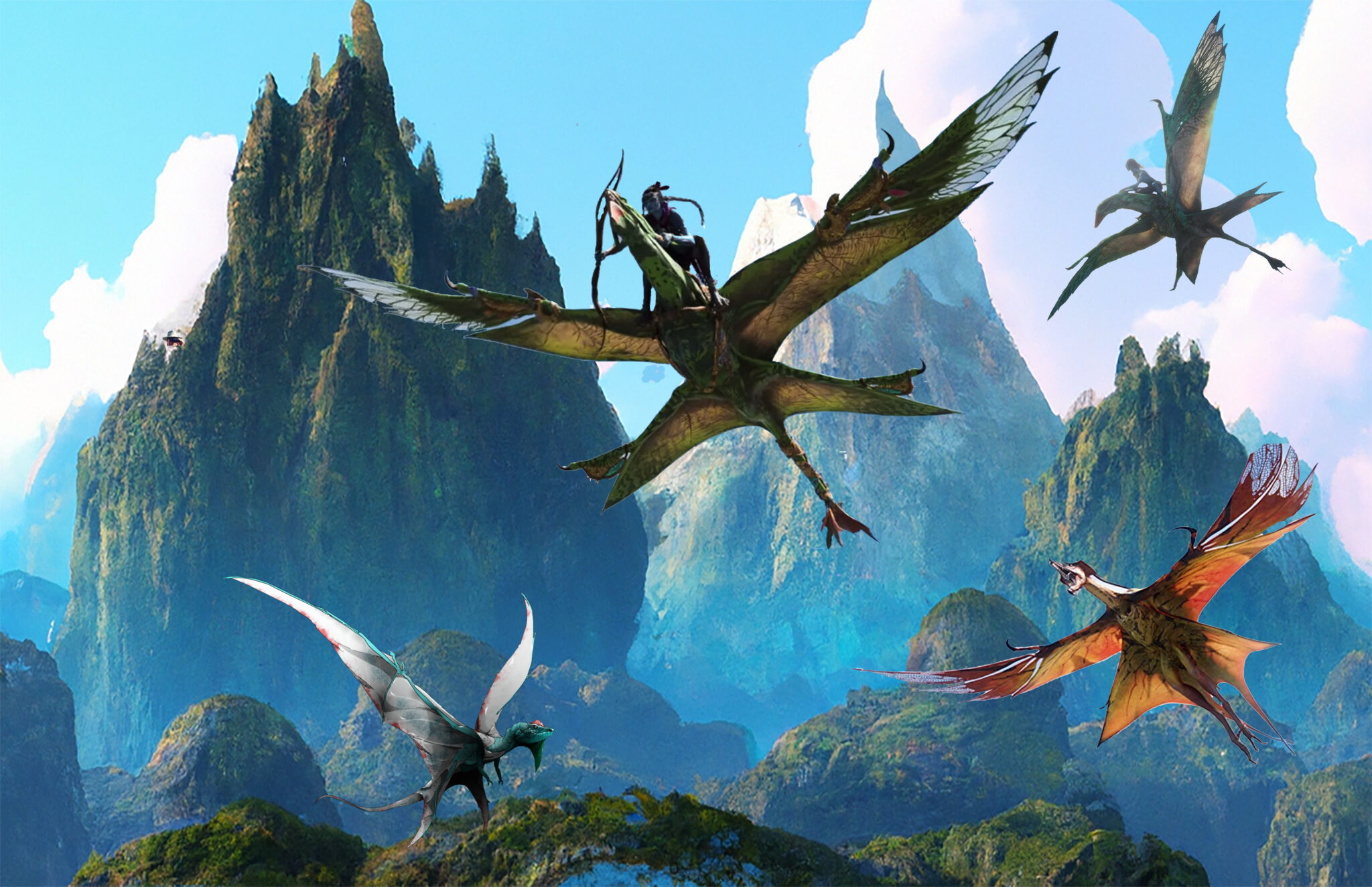 Flying Banshees * - View Finder Arts Flying Banshees Mountains Pandora ...